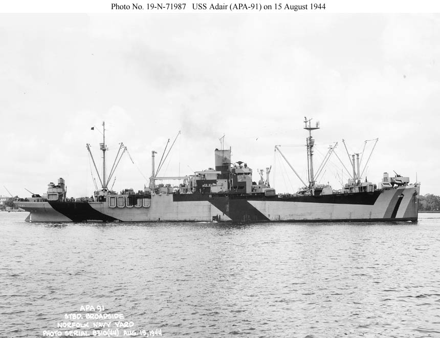 USS Windsor (APA-55) Class: Photographs