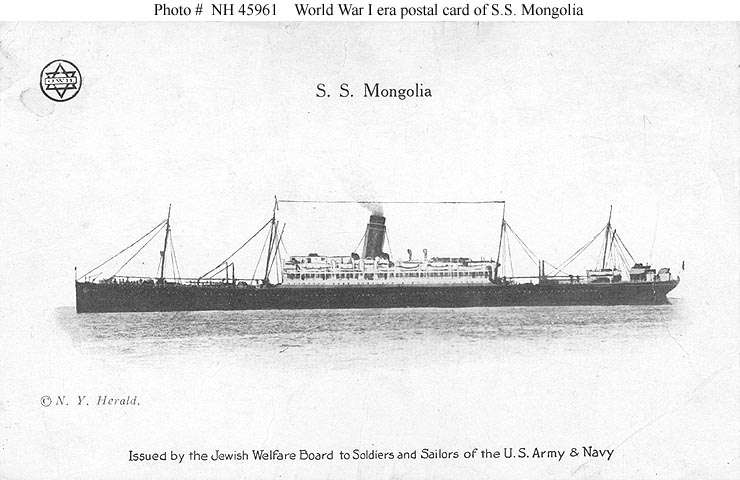 Civilian Ships--Mongolia (Passenger-Cargo Steamship, 1904)