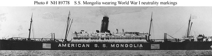 Civilian Ships--Mongolia (Passenger-Cargo Steamship, 1904)