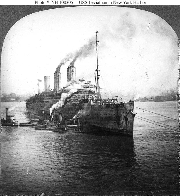 USN Ships--USS Leviathan (ID # 1326) -- Views taken in late 1918 and in ...